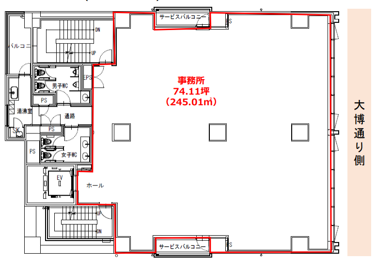 L.Biz呉服町の物件情報【エスパネット｜福岡・博多の賃貸オフィス探し】